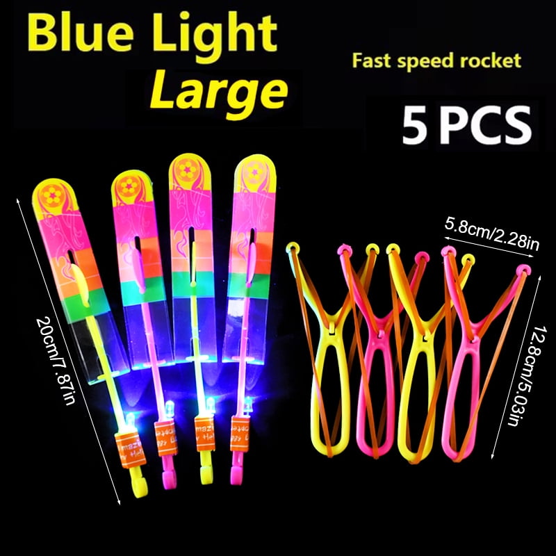 5/10/20pcs LED Light Arrow Rocket Helicopter Flying Toys Kids Birthday ...