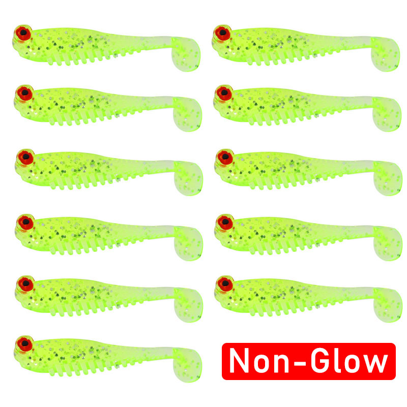 5/10/20pcs Luminous Luya Bait Fishing Lures Simulation T-tail Soft ...