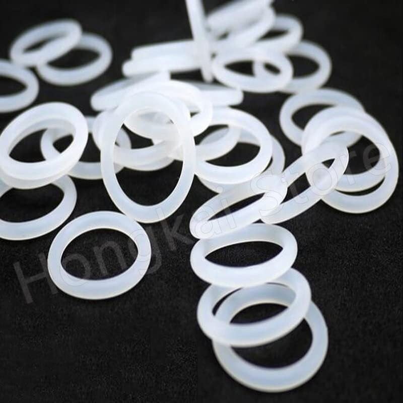 5/10/20pcs OD 5-80mm*CS 2mm White Silicone O Ring HIGH Temp Food Grade ...