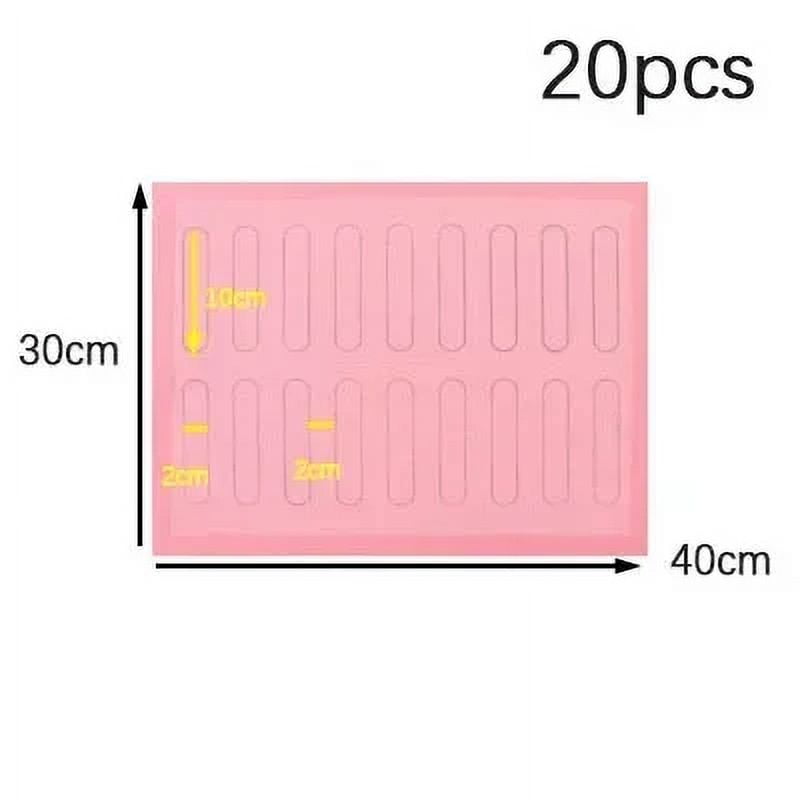 5/10/20pcs Perforated Silicone Baking Mat Eclair Puff Pastry Oven Sheet ...
