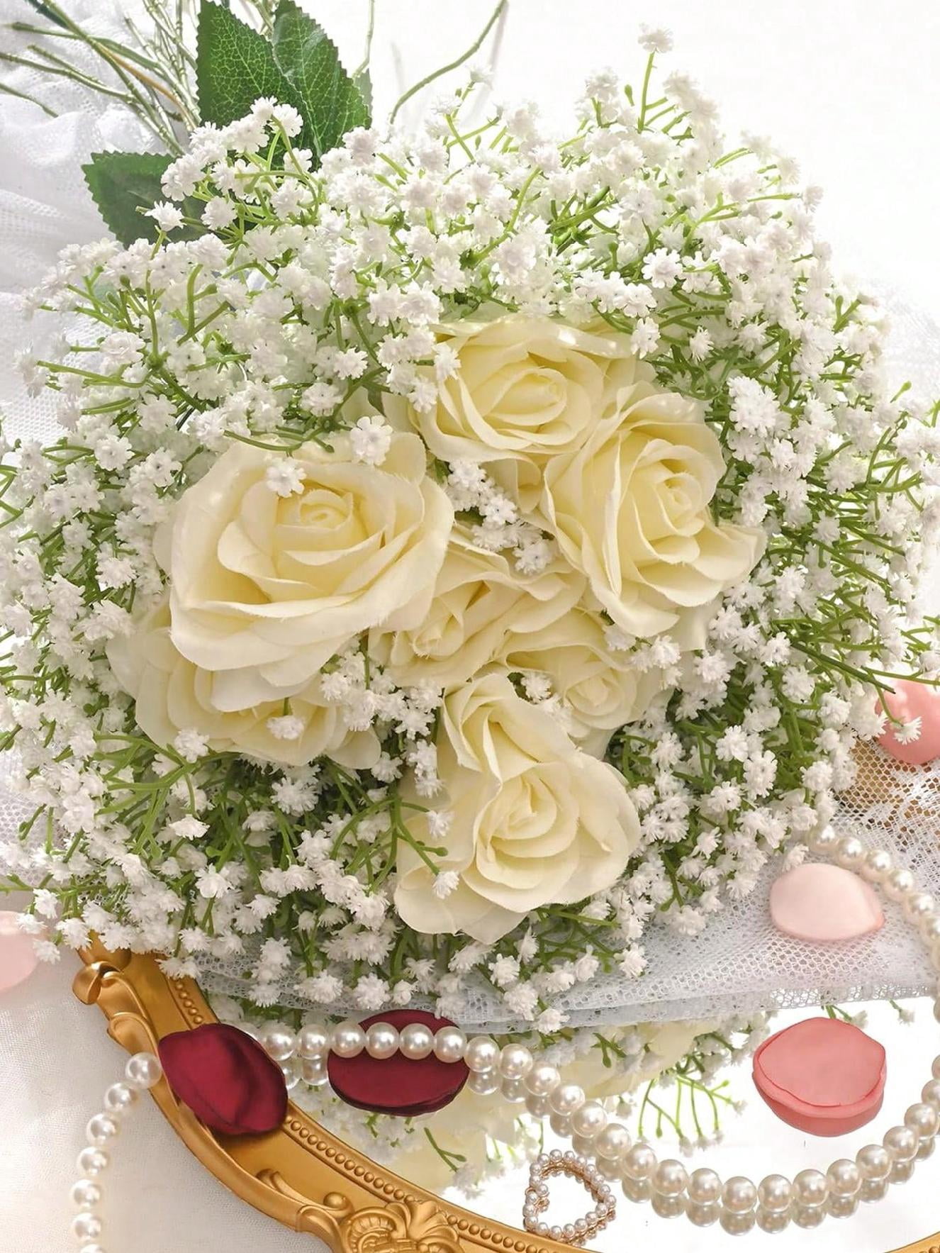 5/10/20pcs Plastic Artificial Baby's Breath Flower Bouquet, Realistic ...
