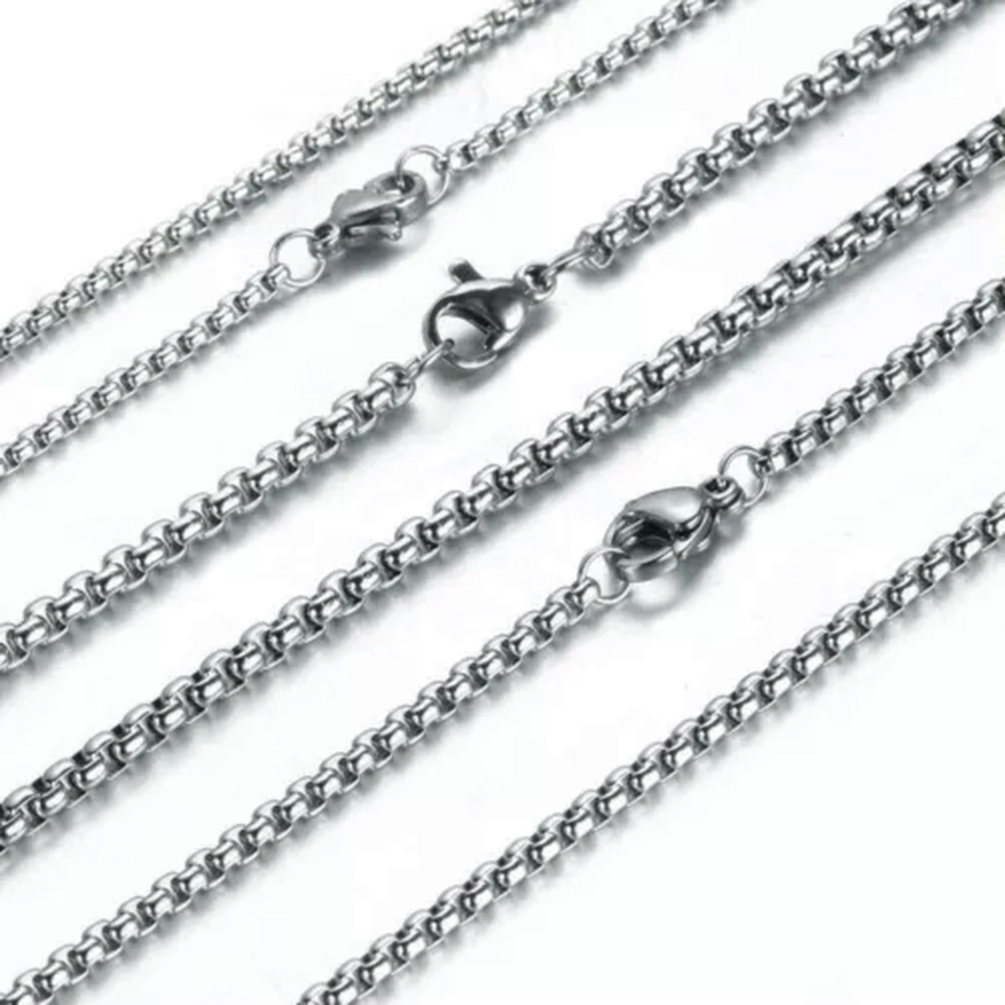 5/10/20pcs Wholesale 2/3/4/5mm 316L Stainless Steel Silver Rolo Chain ...