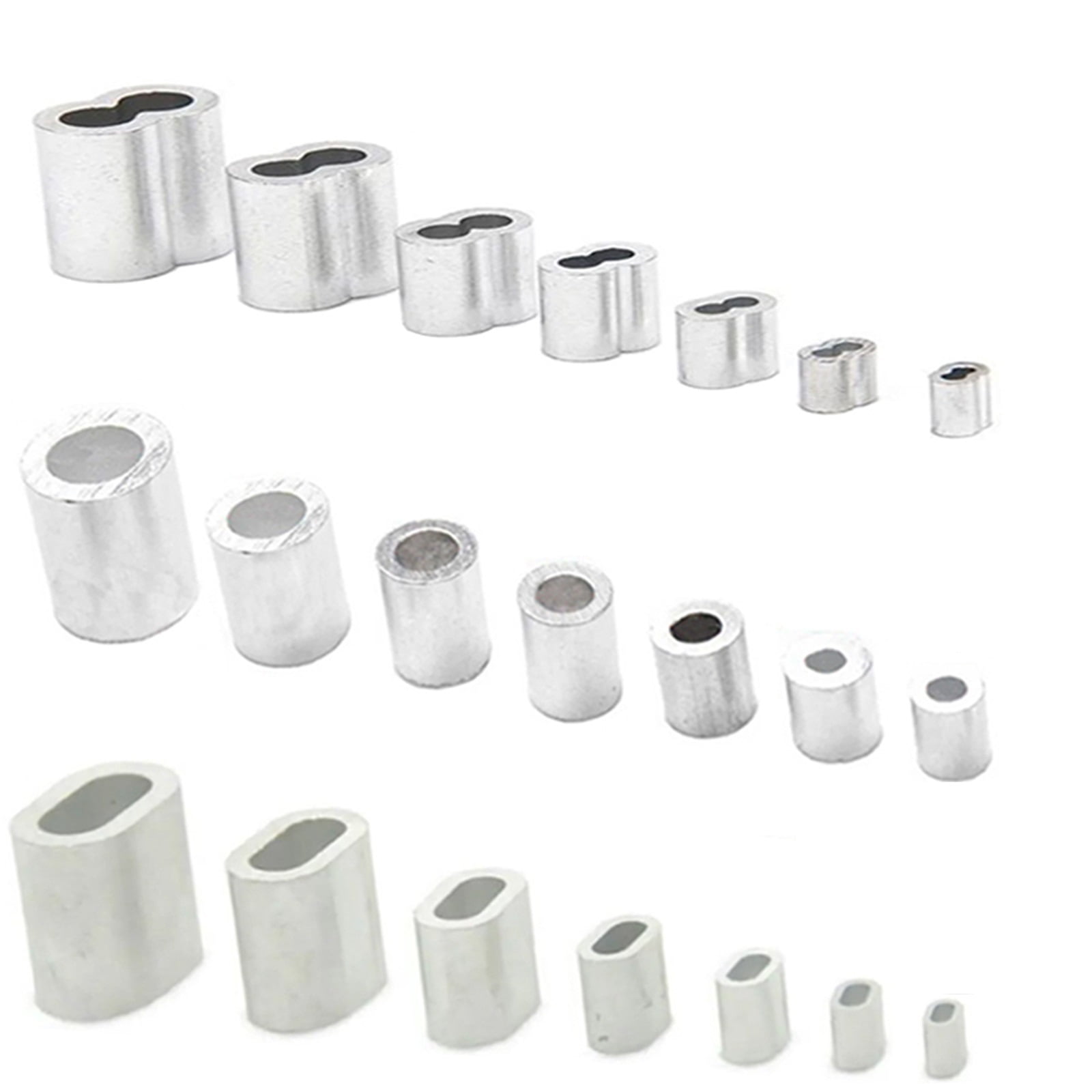 5/10/25/50/100/200/500pcs Aluminum Sleeve Wire Crimp Sleeve Wire ...