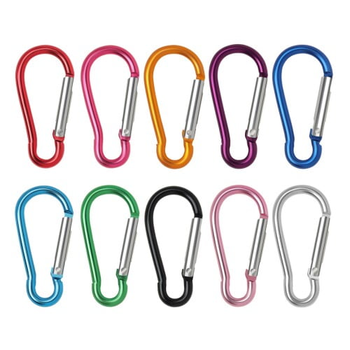 5/10/50 pcs Aluminum Carabiner Key Chain Clip Outdoor Camping Keyring ...