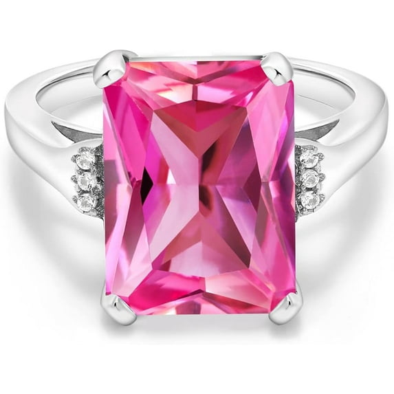 5-10 Cttw Gemstone Birthstone Engagement Ring For Women | 925 Sterling ...