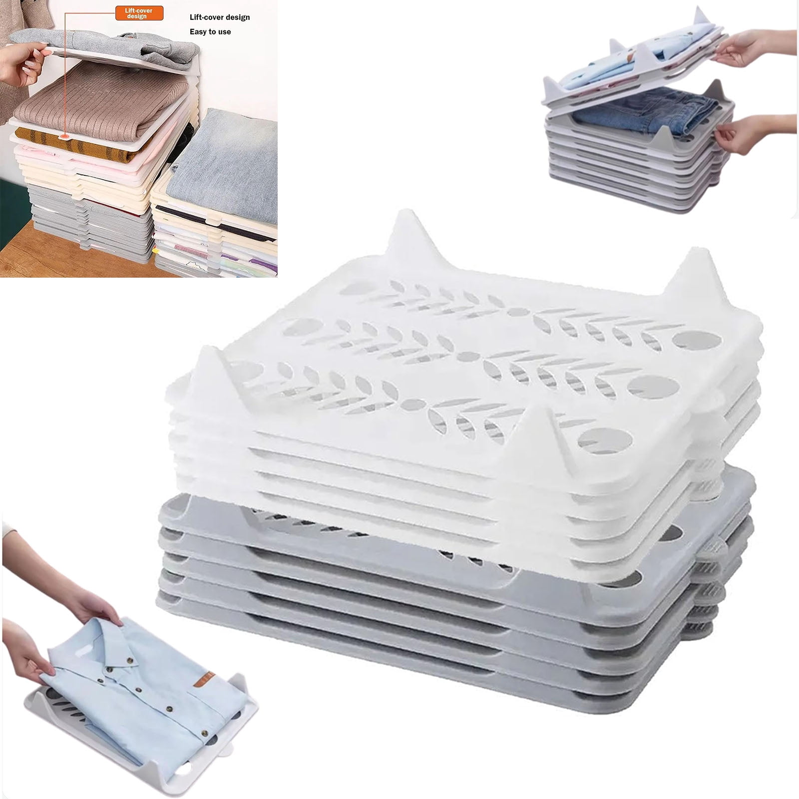 5/10 PCS Stackable Closet Organizer, Stackable Closet Clothing ...