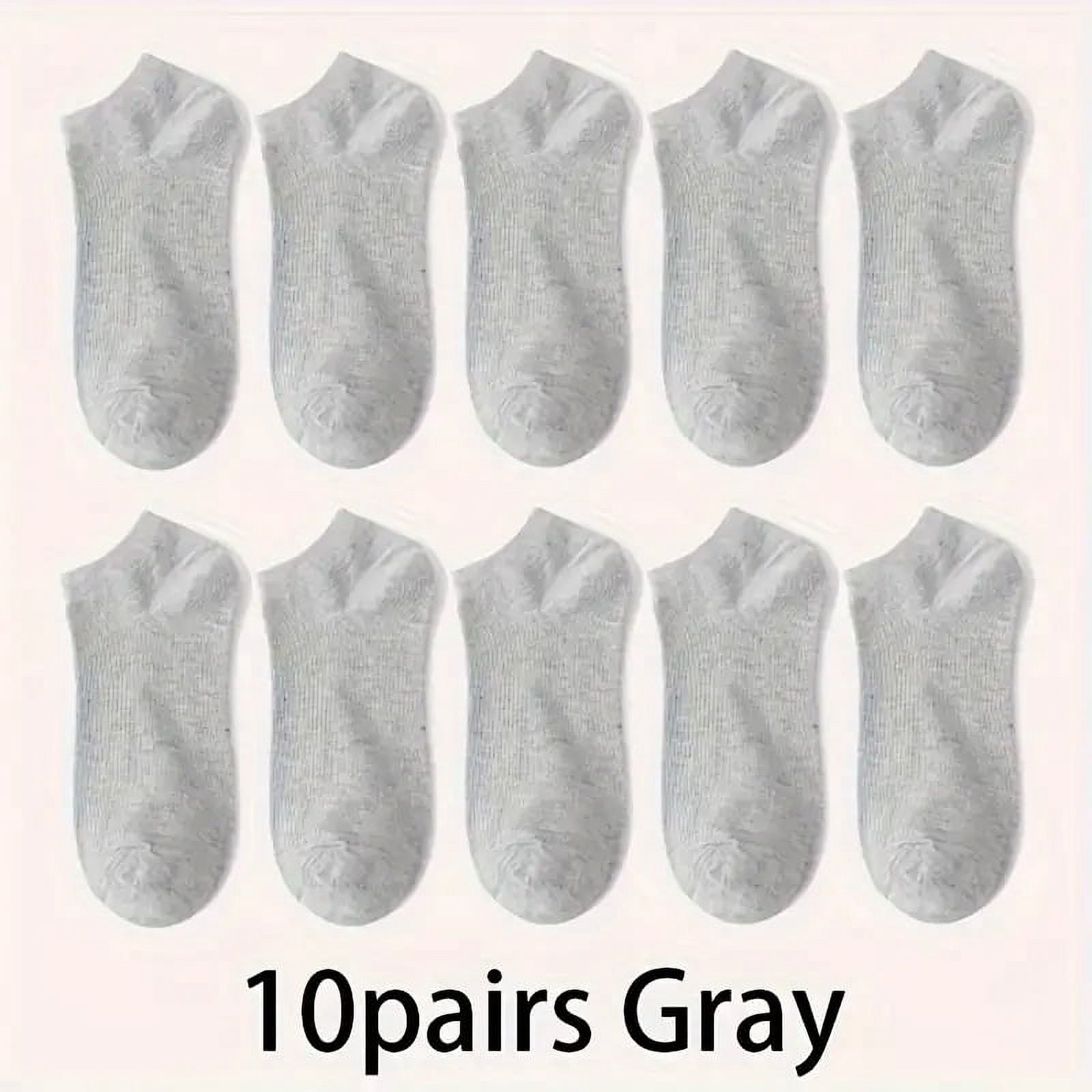 5/10-Pack Unisex Comfort-Fit Ankle Socks For All, Breathable ...