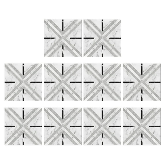 5/10 Pcs Waterproof PVC Marble Floor Sticker Wallpaper 30x30cm Home ...
