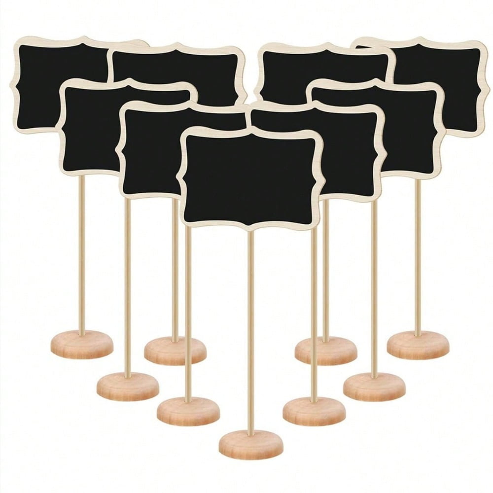 5/10 Pcs Wooden Mini Chalkboard Signs With Easel Stands Party Buffet ...