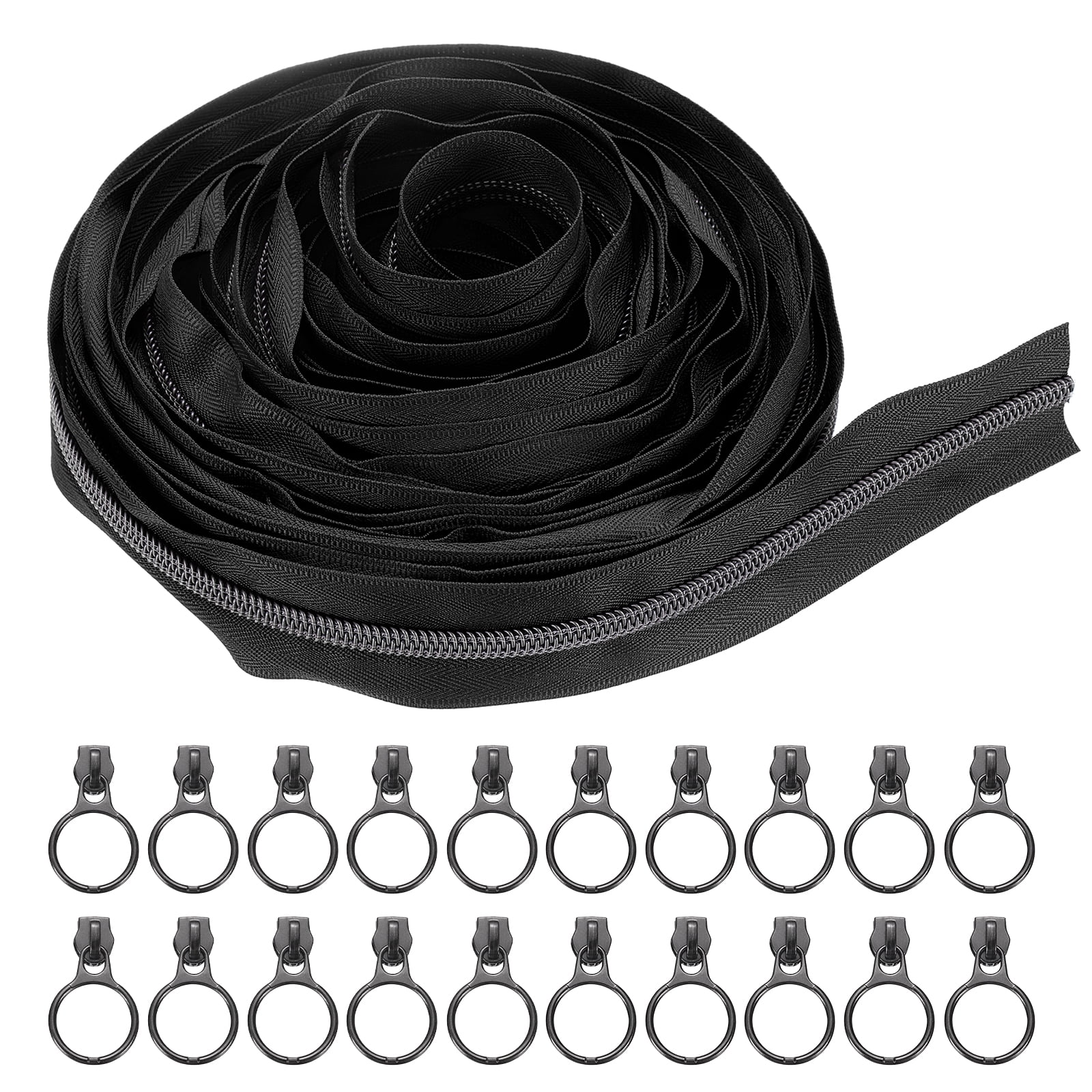#5 10 Yards Nylon Coil Zippers, Bulk Coil Zipper by the Yards with ...