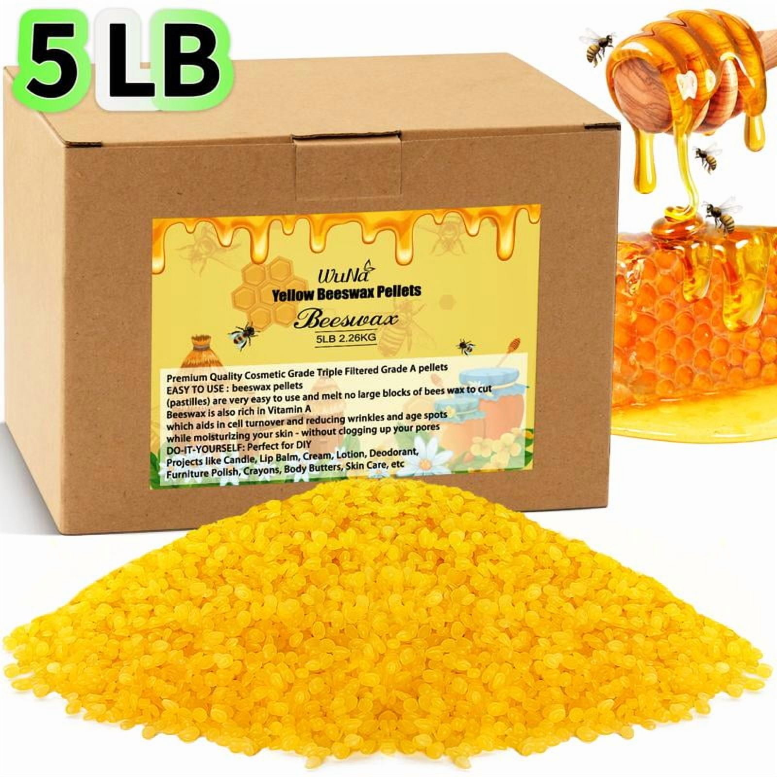 5 to 10 pounds of pure yellow beeswax granules, beeswax material, easy ...