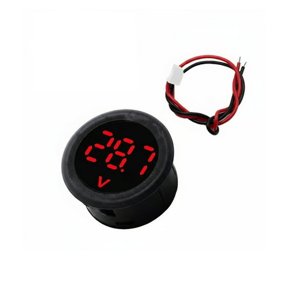 5-100V LED Digital Display Round Two-wire Voltmeter Digital Car ...