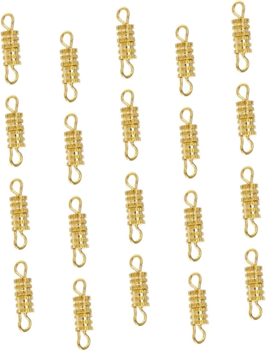 5 100pcs DIY Jewelry Clasp Fastener Barrel Screw Clasps Bracelet Clasp ...