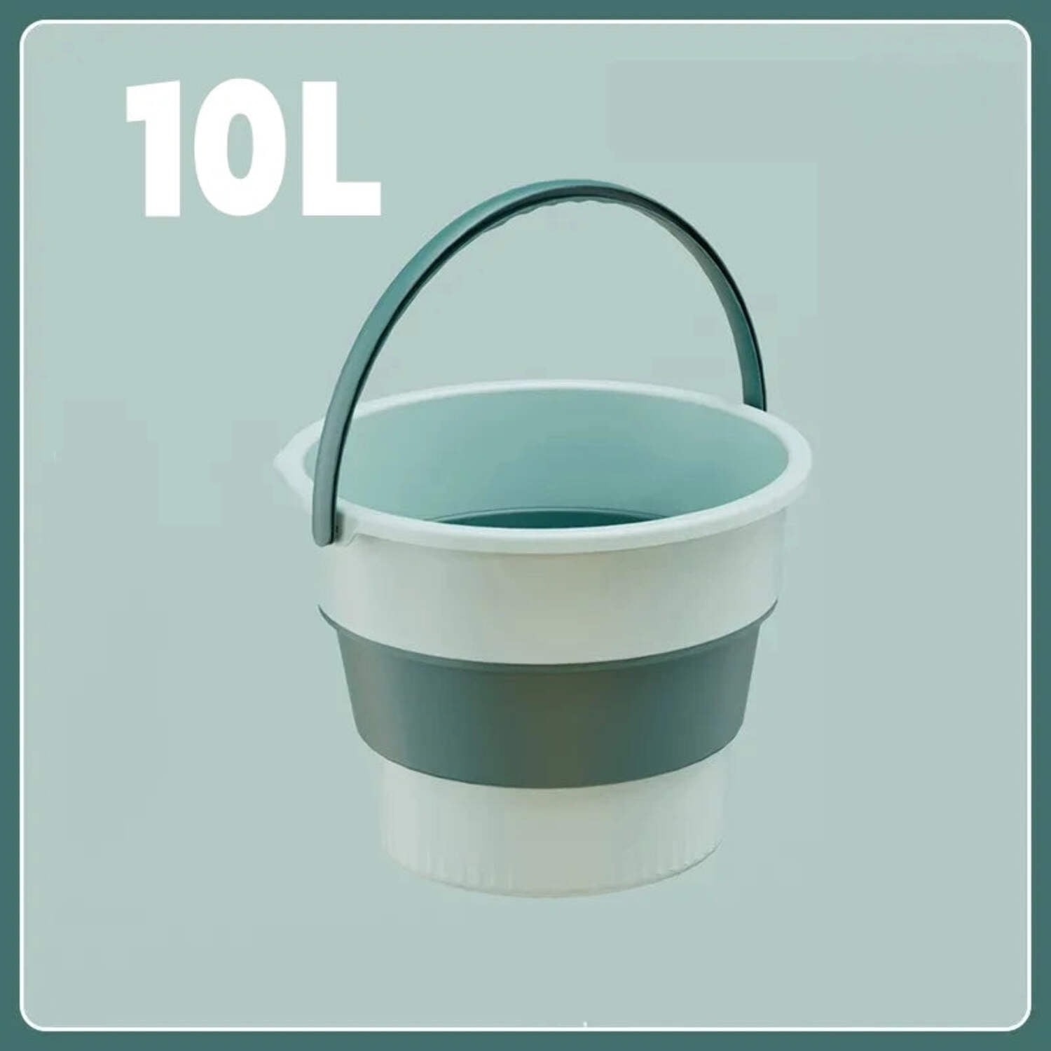5/10L Folding Portable Bucket with Cover Car Wash Fishing Bathroom Tool ...