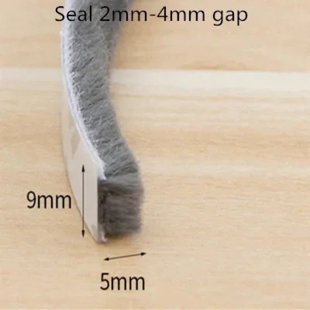 5/10Meter Self-adhesive Sealing Wind-proof Brush Strip Home Door Window ...
