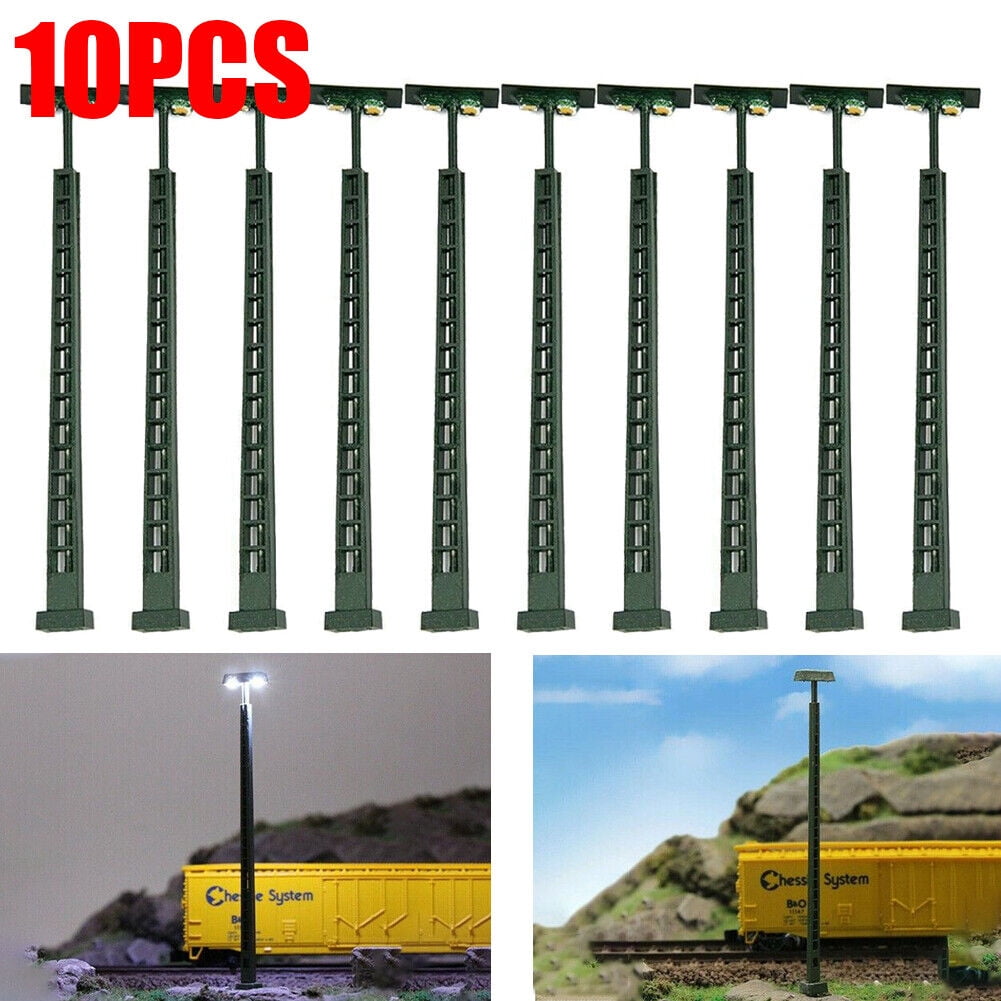 5/10PCS Scale 1:87 Model Lights HO Gauge LED Railway Train Lamp Post ...