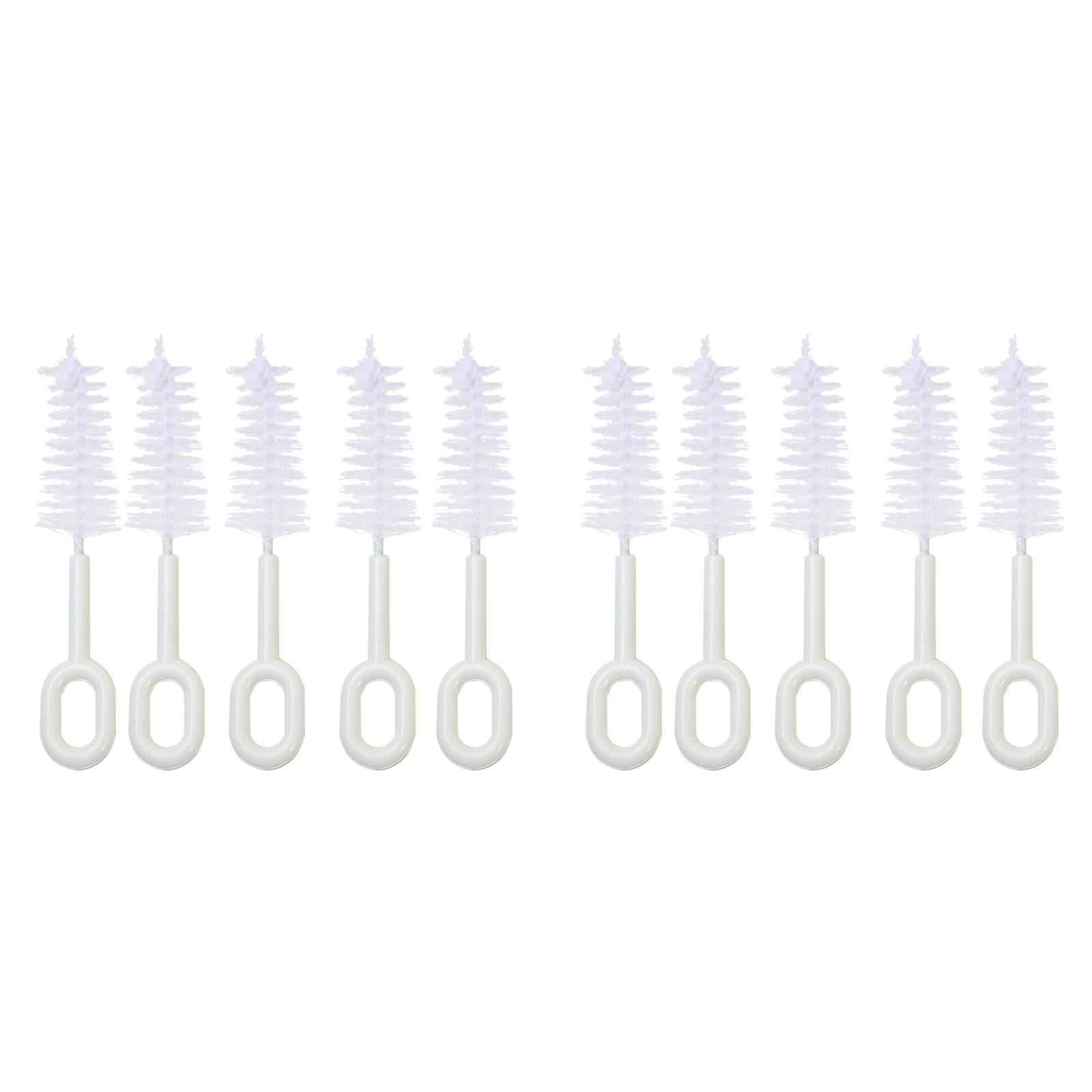 5/10PCS White Nipple Bottle Brushes Cleaning Set Baby Bottle Nipple ...