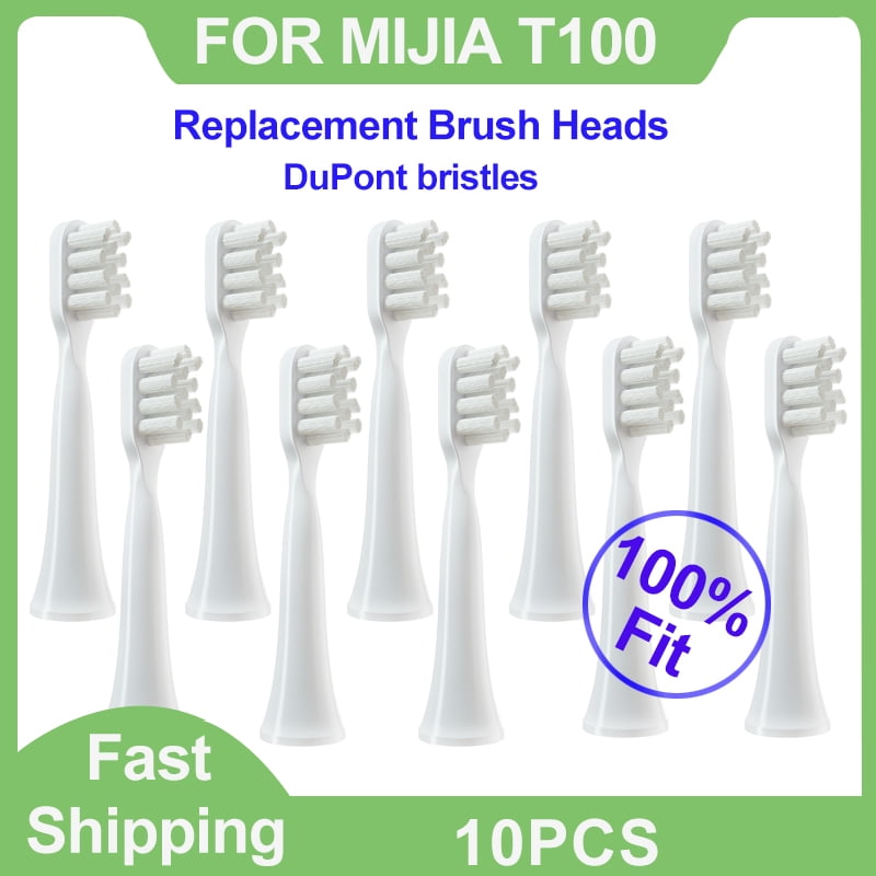 5/10PCS XIAOMI MIJIA T100 Replacement Brush Heads Sonic Electric Toothbrush Vacuum DuPont Soft ...