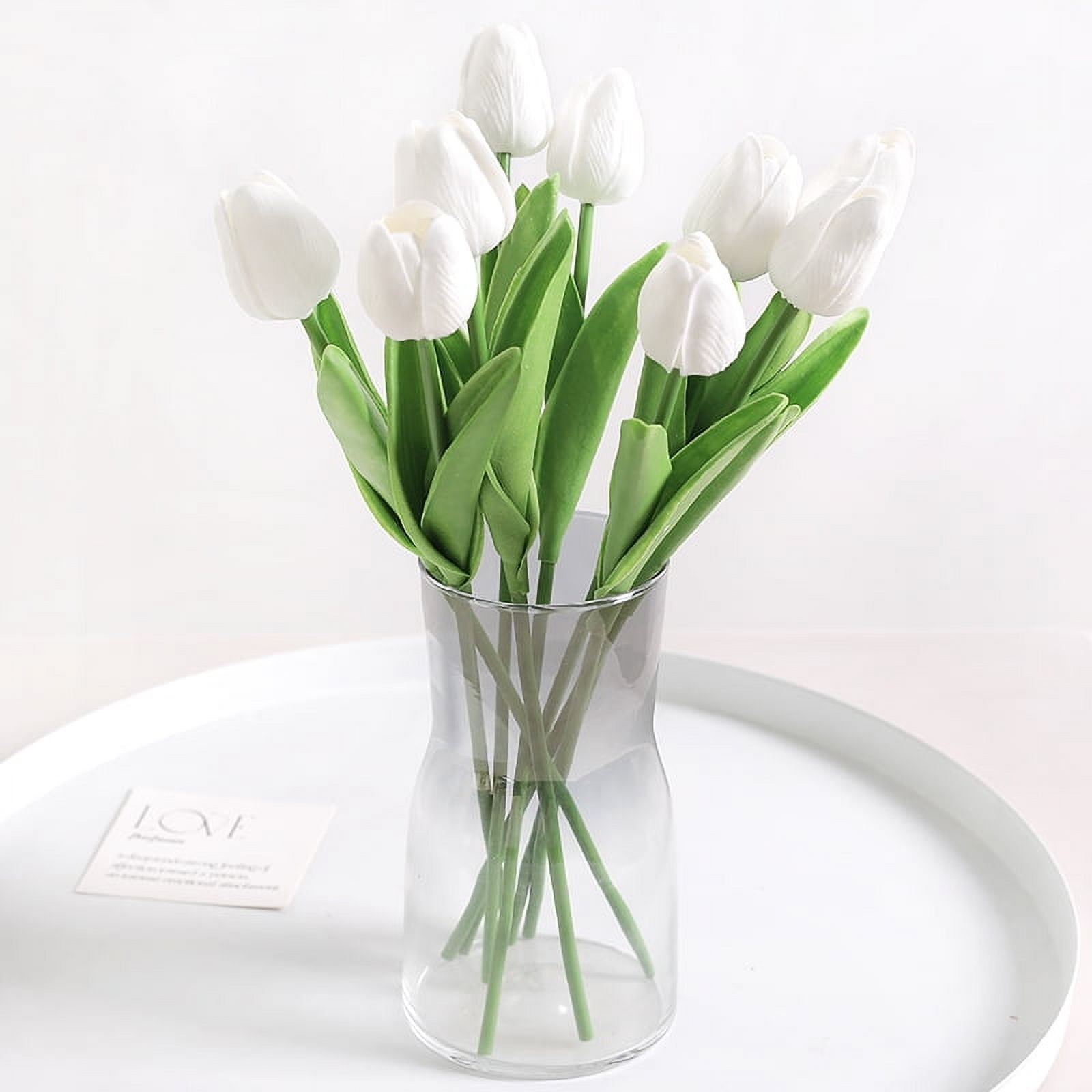 5/10Pcs Artificial Flowers Tulip Bouquet PE Fake Flowers Wedding Garden ...