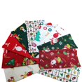 5 10pcs Christmas Cotton Fabric Decor 25 25cm Squares Quilting Xmas Diy