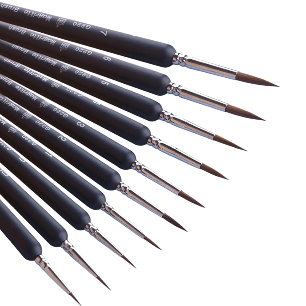 5/10Pcs Detail Paint Brush for Acrylic Watercolor Gouache Oil Face ...