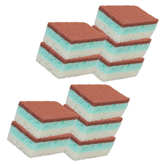 5/10Pcs Double Side Dishwahsing Sponge Oil Resistant Odors Removal ...