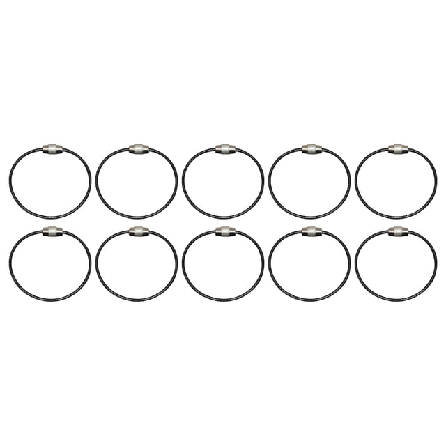 5/10Pcs Keychain Wire Rope Rings - Durable Steel Cable Connector, Screw ...