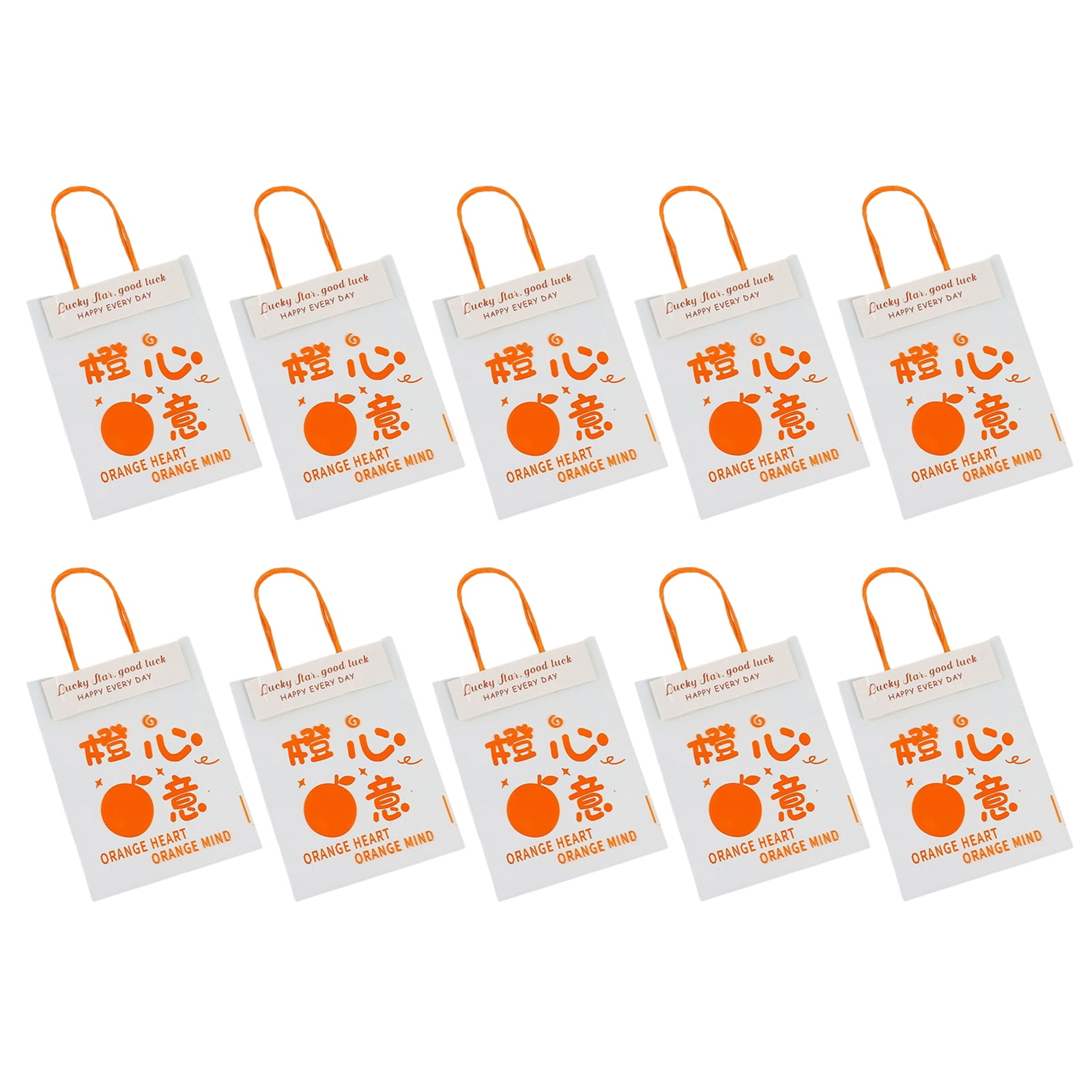 5/10Pcs Packaging Bags With Paper Handle Light Weight Clear Plastic ...