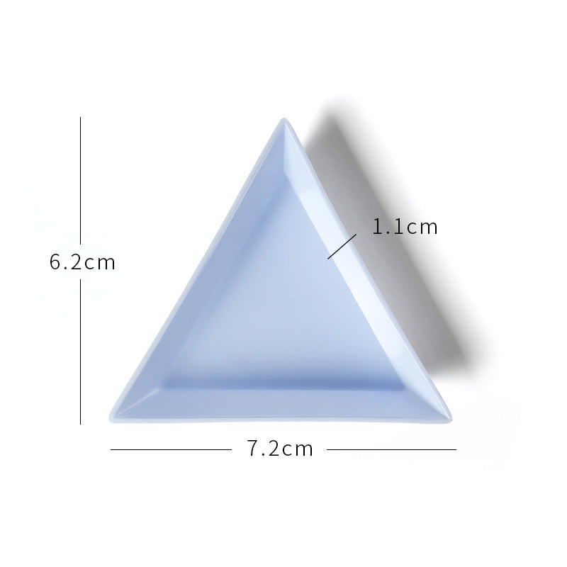5/10Pcs Plastic Triangle Nail Tray Nail Art Rhinestone Glitter Box ...