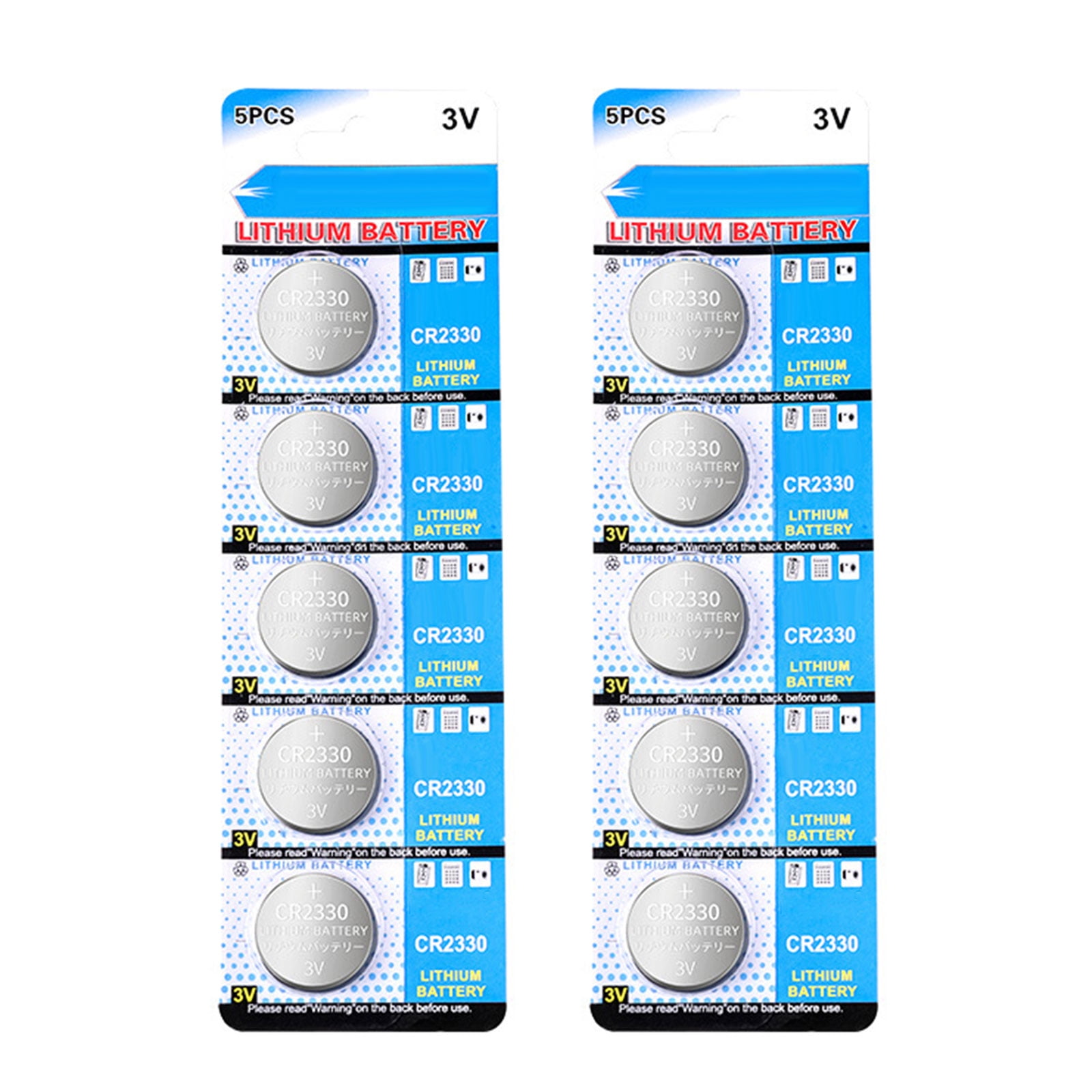 5/10Pieces CR2330 Lithium Batteries CR2330 Long Shelf Life Low Drain ...