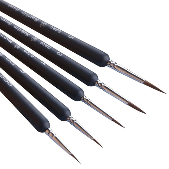5/10Pieces Miniature Art Brush Detail Paint Brush Set for Acrylic ...