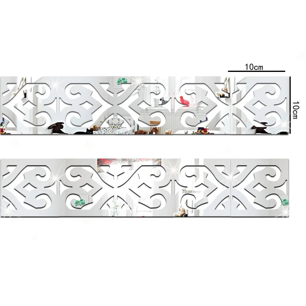 5/10cm Acrylic Wall Mirror Sticker with Adhesive for Living Room ...