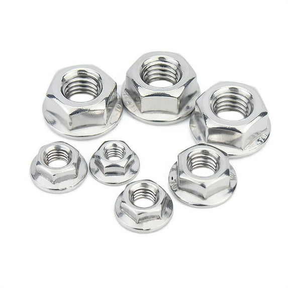 5/10pcs A4 Stainless Steel Flange Hex Nut M3 M4 M5 M6 M8 M10 Hex Head ...
