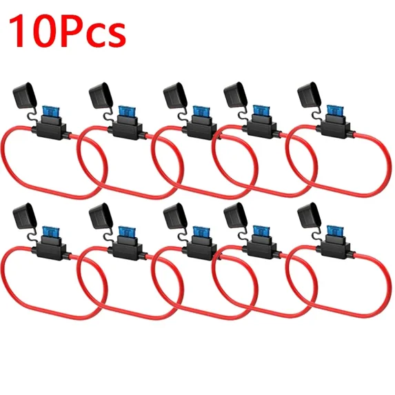 5/10pcs In Line Car Mini Blade Adapter Fuse Holder Splash-proof for 12V ...