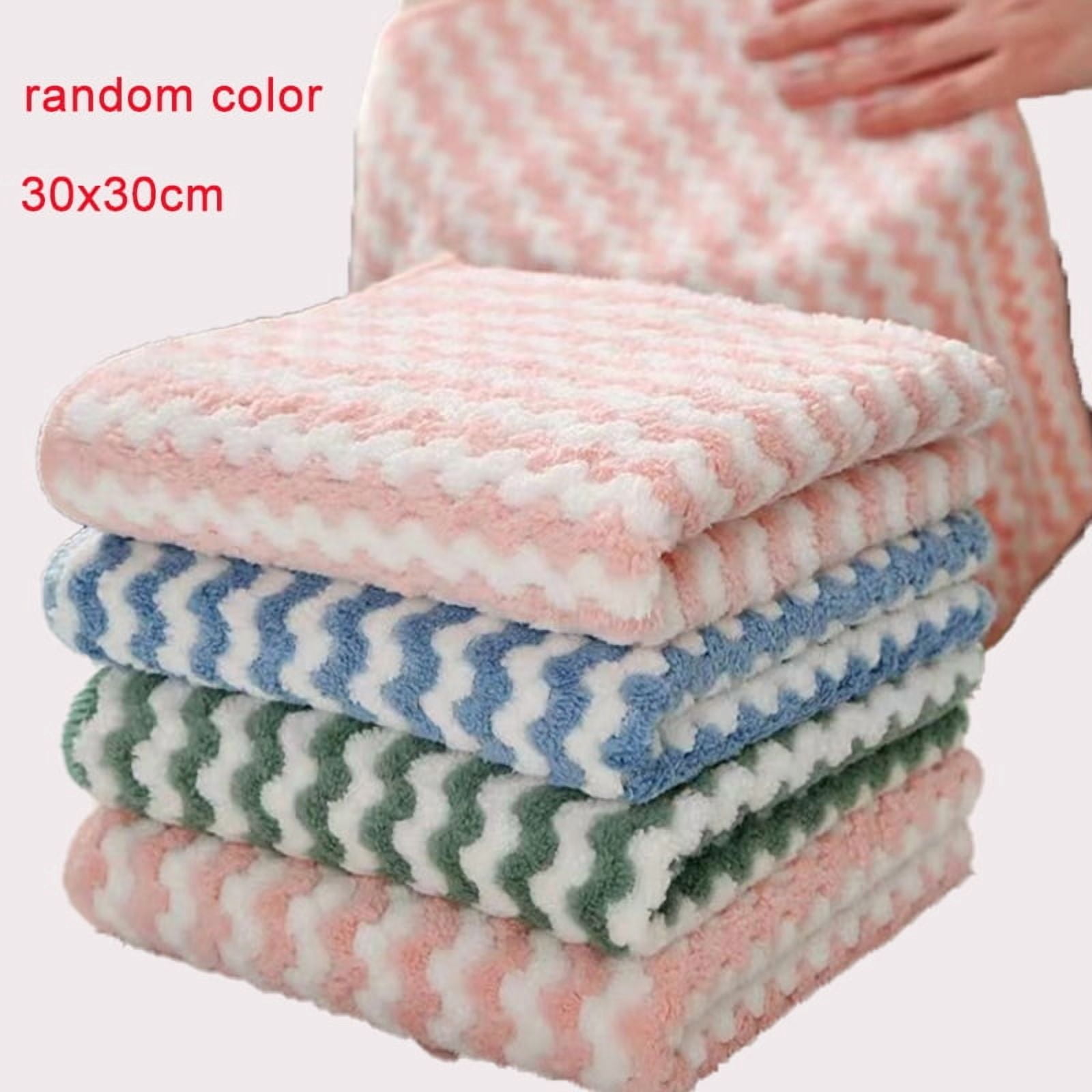 5/10pcs Microfiber Kitchen Dish Cloth Super Absorbent Cleaning Cloth ...