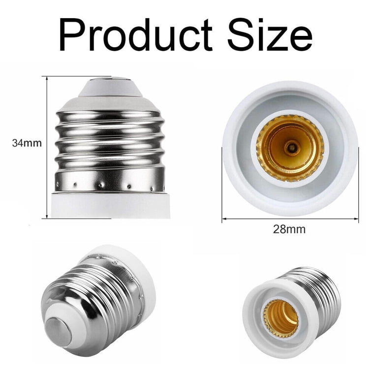 Medium To Candelabra Light Bulb Socket Reducer Adapter | Shelly Lighting