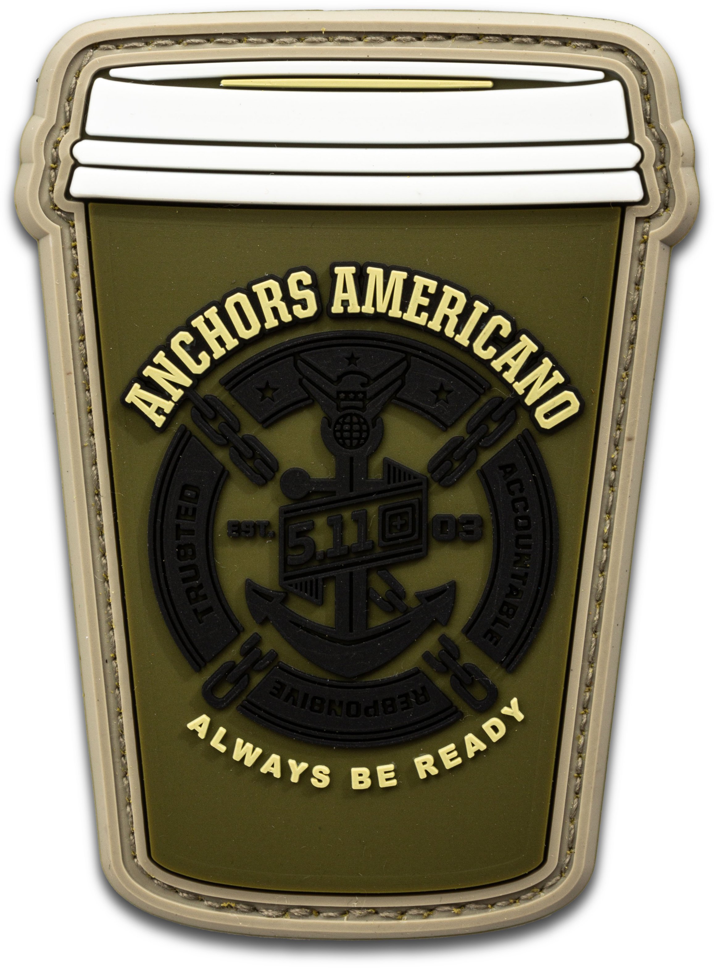 5.11 Tactical Patch - Anchors Americano Patch, Hook-Back Adhesion ...
