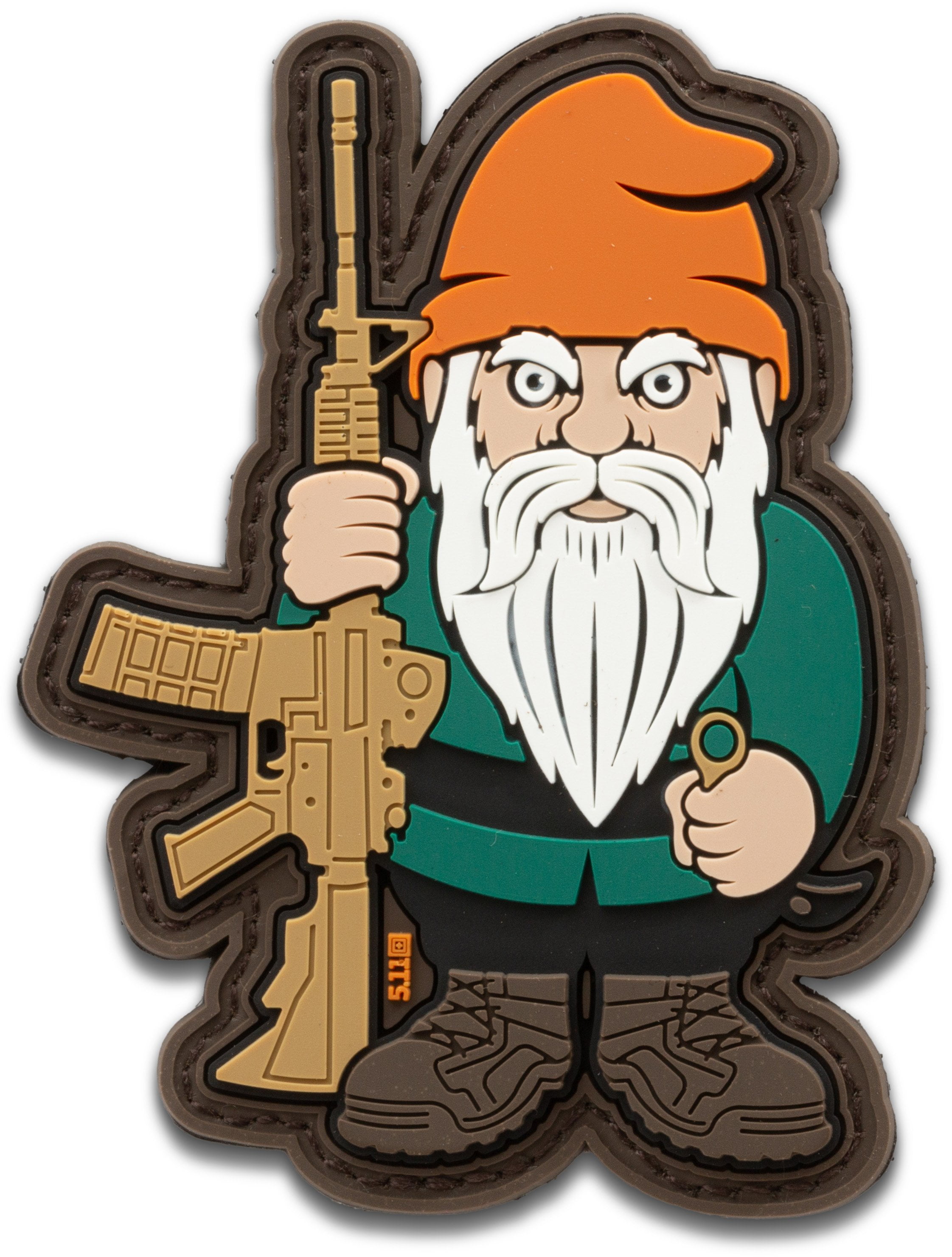 5.11 Tactical Patch - Garden Defender Patch, Hook-Back Adhesion, Laser-Cut to Size, Brown, Style ...