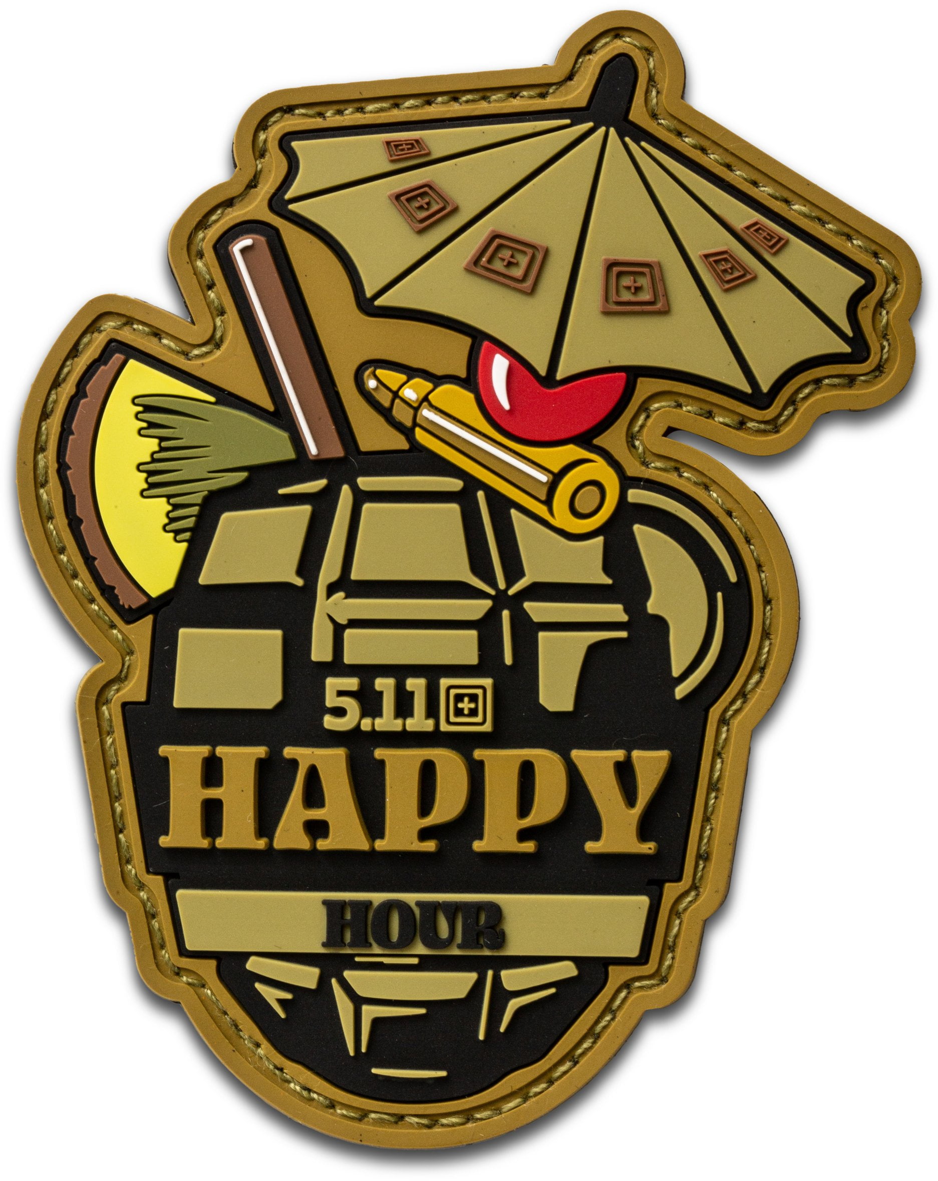 5.11 Tactical Patch - Happy Hour V2 Patch, Hook-Back Adhesion, Laser ...