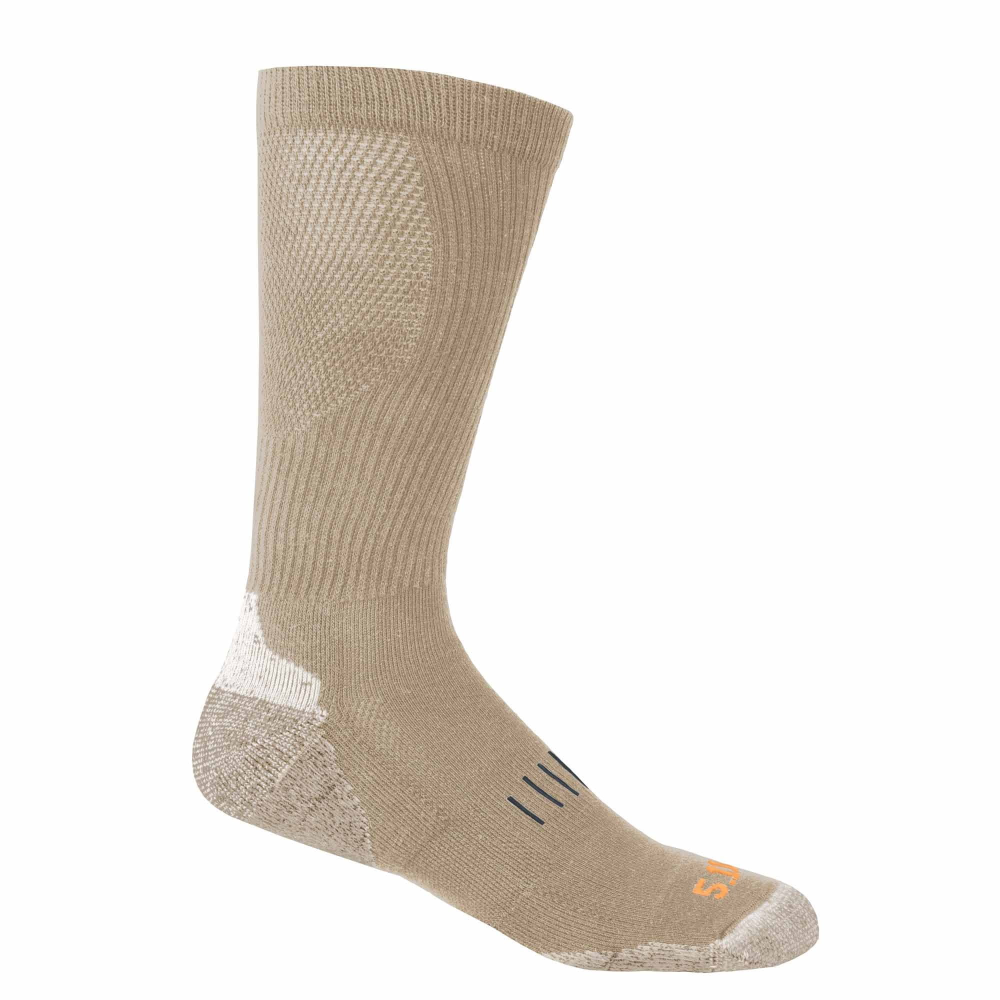 5.11 Tactical Year-Round OTC Socks, TransDRY Cotton, Moisture-Wicking ...