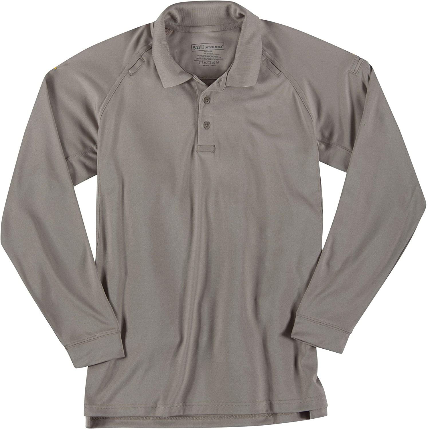 5.11 Work Gear Men's Performance Long Sleeve Polo Shirt, 100% Polyester ...