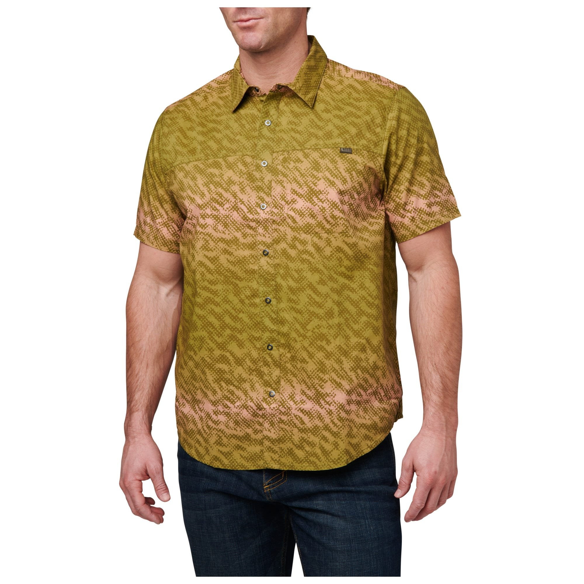 5.11 Work Gear Men's Wyatt Trout Short Sleeve Shirt, RAPIDraw Front ...