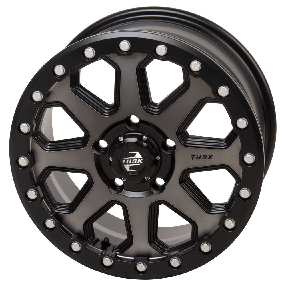 5/114.3 (5/4.5) Tusk Uinta Beadlock Wheel 15x7 6.0 + 1.0 Gunmetal/Black ...