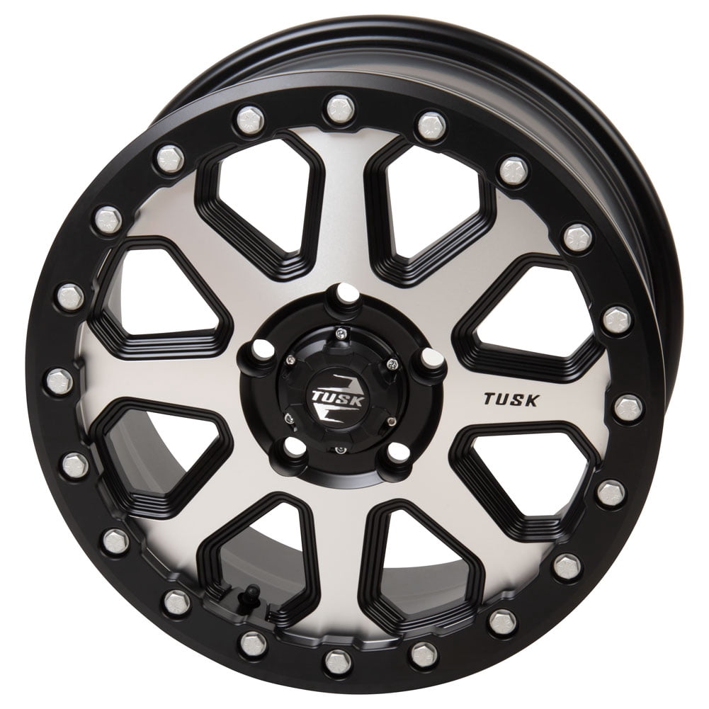 5/114.3 (5/4.5) Tusk Uinta Beadlock Wheel 15x7 6.0 + 1.0 Machined/Black ...