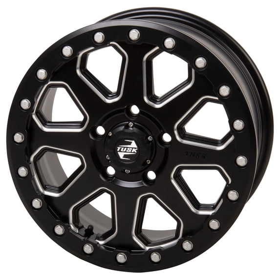 5/114.3 (5/4.5) Tusk Uinta Beadlock Wheel 15x7 6.0 + 1.0 Milled/Black ...