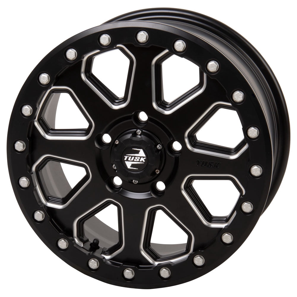 5/114.3 (5/4.5) Tusk Uinta Beadlock Wheel 15x7 6.0 + 1.0 Milled/Black ...