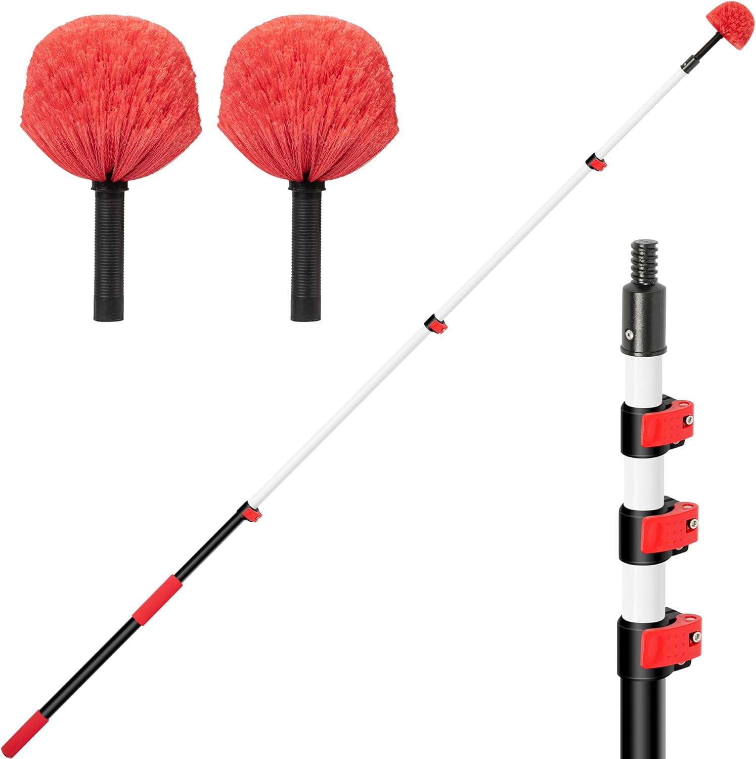 5-12 FT Cobweb Duster with Extension Pole, 20 FT High Reach Spider Web ...