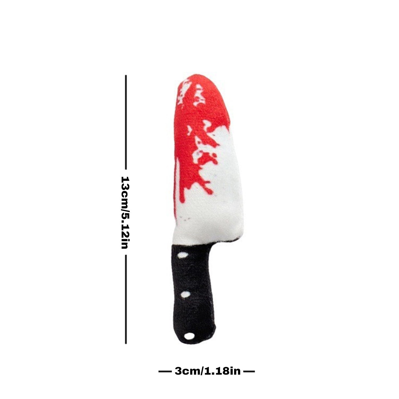 5.12 Inch Super Soft Red Blood Splatter Design Halloween Knife Plush ...