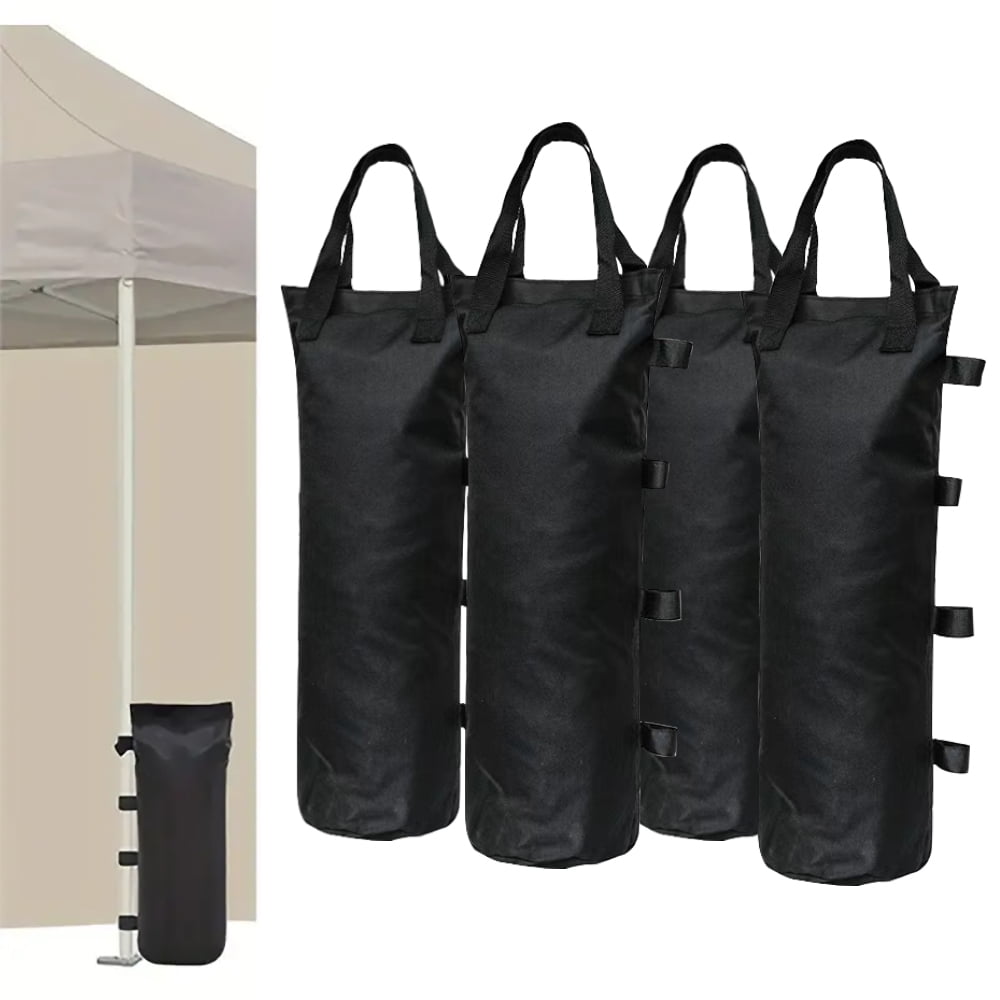 5.12 in. x 19.69 in. Black Canopy Sand Bags Portable Polyester Sandbag ...