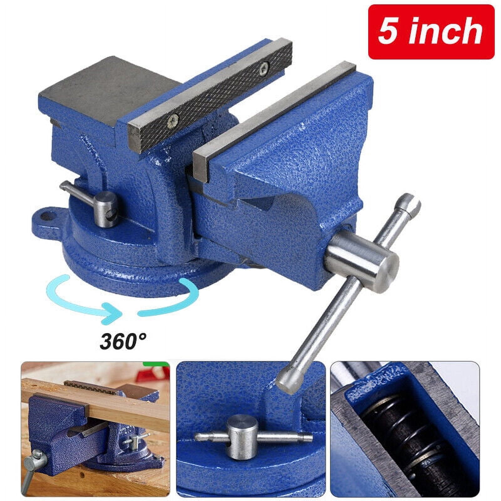 5"125mm Heavy Duty Work Bench Vice Engineer Jaw Swivel Base Workshop ...